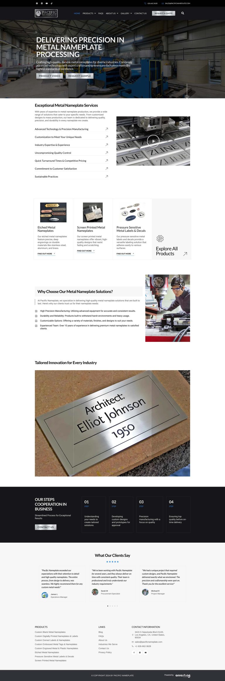 How A LA Metal Nameplate Business Doubled Growth In One Month - Anna ...